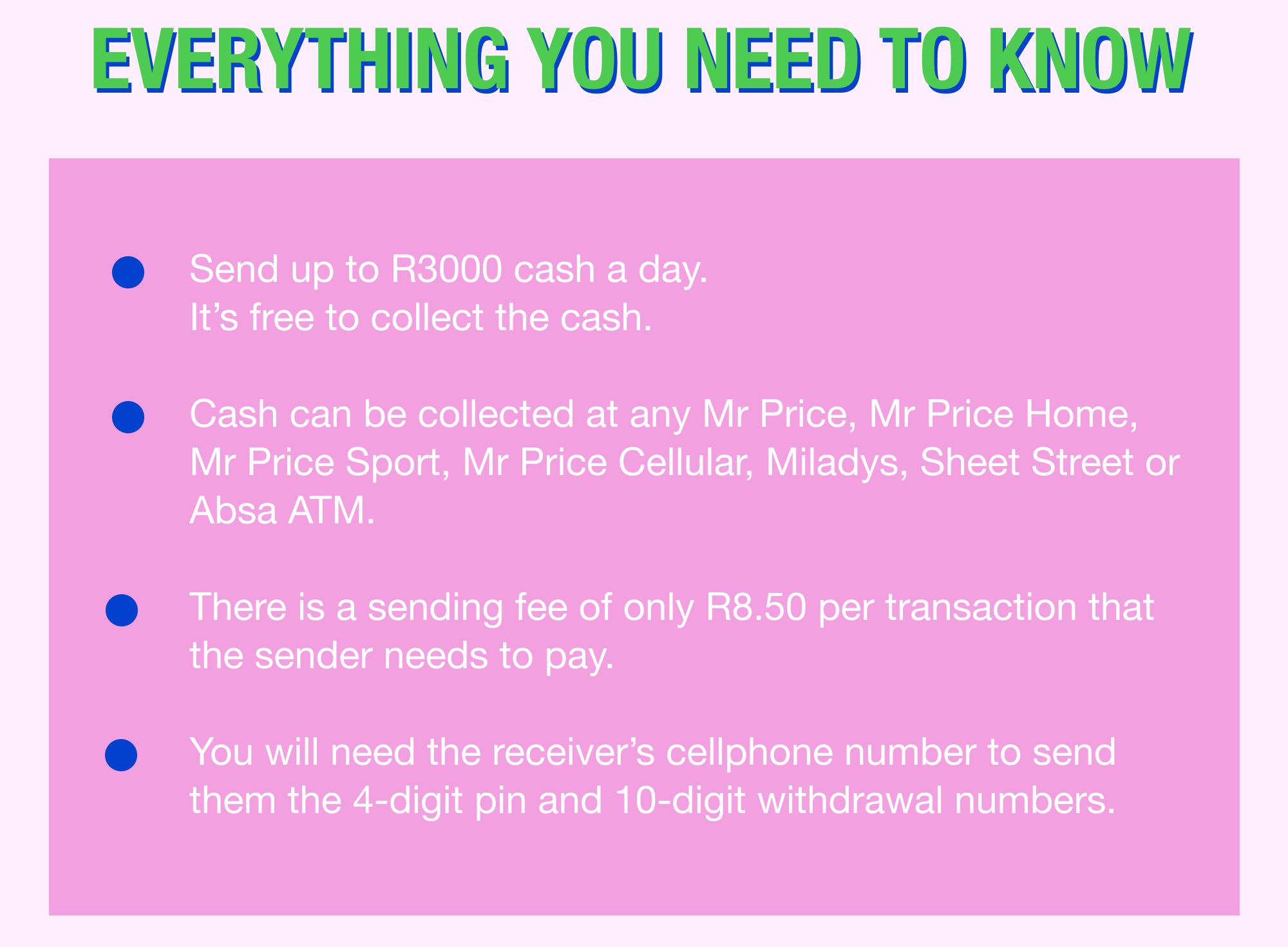 Mr Price Money Transfers